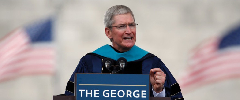 Tim Cook ตอบรับเชิญกล่าวสุนทรพจน์ของมหาวิทยาลัย George Washington ...