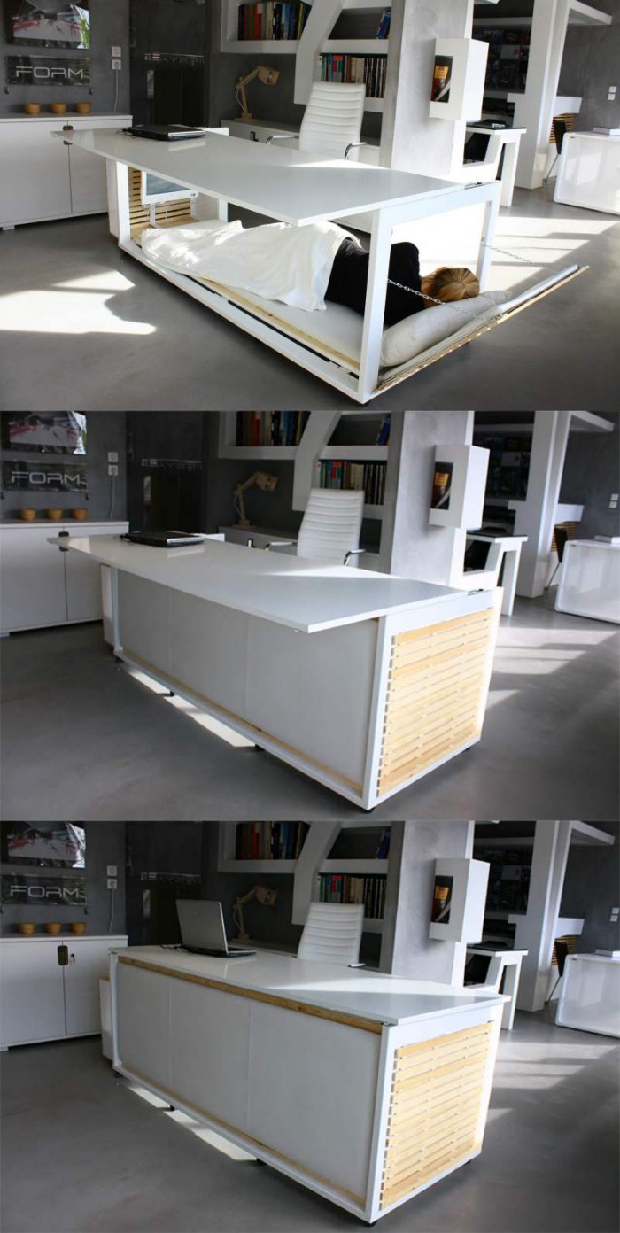 “Nap Desk” โต๊ะทำงานแนวใหม่ เหมาะสำหรับออฟฟิศที่สนับสนุนให้พนักงานงีบ ...