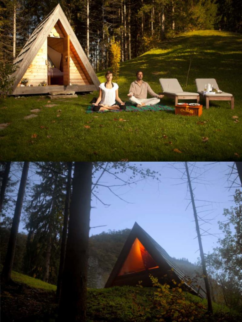 Triangular Cabins กระท่อมสำเร็จรูปที่คุณจะนำไปตั้งไว้กลางป่า หรือที่ไหน ...