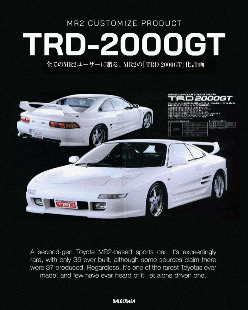 TOYOTA MR2 TRD 2000GT – Rare by Birth. Race by Blood. One of the rarest ...